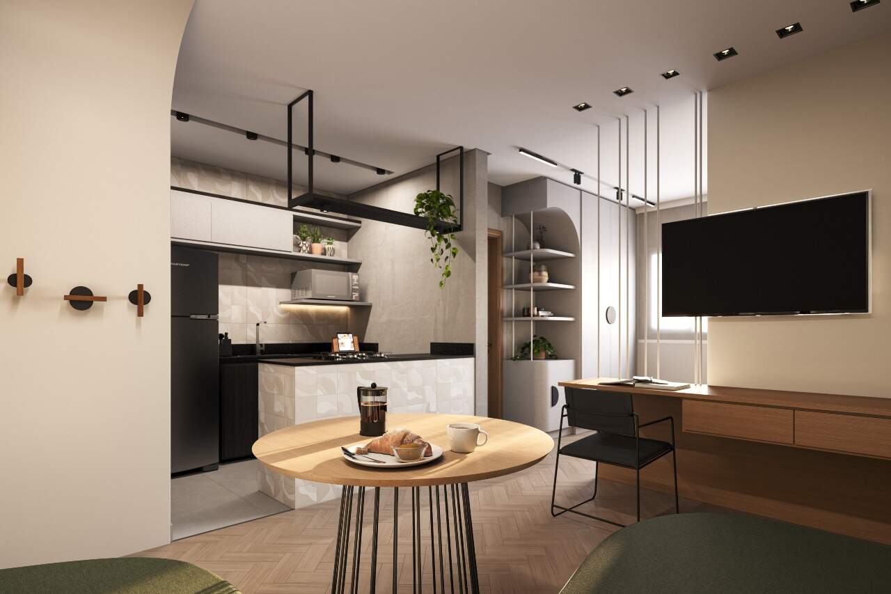 Loft Residencial Mobiliado, de 31m², próximo à entrada alternativa da UFV